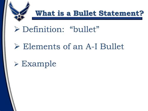 Ppt Bullet Statements With Impact Powerpoint Presentation Free Download Id 2526486