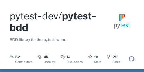 Github Pytest Devpytest Bdd Bdd Library For The Pytest Runner
