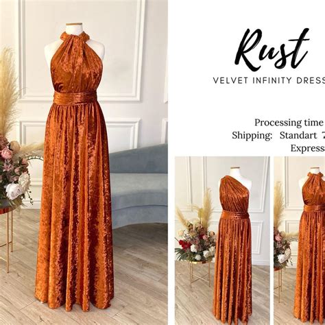 Rust Dress Etsy