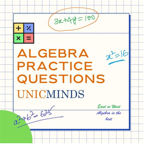 Algebra Practice Problems Unicminds