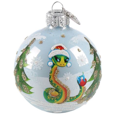 Елочный шар Змея Снегурочка Символ года 6 5 см в подарочной упаковке КУ 65 244012 купить