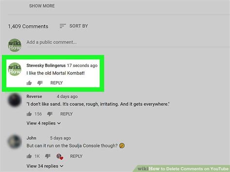 How To Delete Comments On Youtube 11 Steps With Pictures