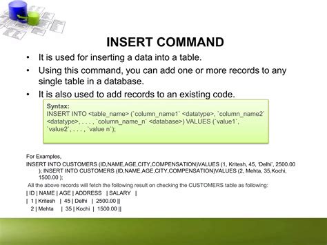 Data Manipulation Language Ppt