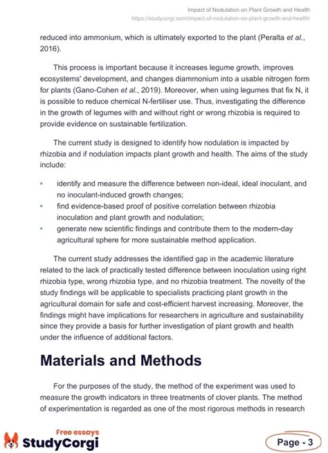 Impact Of Nodulation On Plant Growth And Health Free Essay Example