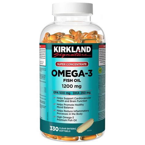 Kirkland Signature Super Concentrate Omega 3 Fish Oil Softgels Same Day