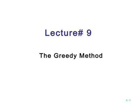 05 Greedy Method Pdf Technology And Computing