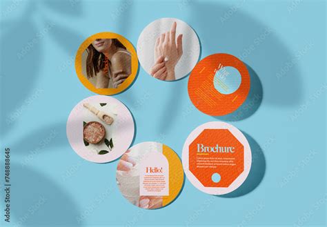 Circle Brochure Mockup Stock Template Adobe Stock