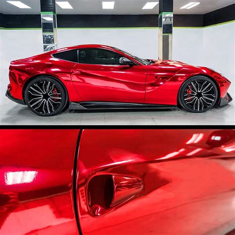 뿌리는랩핑 랩핑스프레이 접착제 레드 크롬 미러 비닐 랩 스티커 데칼 필름 시트 자동차 기포가 없는 포장지 티몬