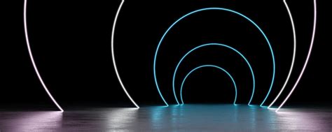 공상 과학 사이버 펑크 디자인미래 블루와 핑크 네온 라이트 3d 렌더 일러스트레이션 파란색에 대한 스톡 사진 및 기타 이미지 파란색 스포트라이트 어두운 색 Istock