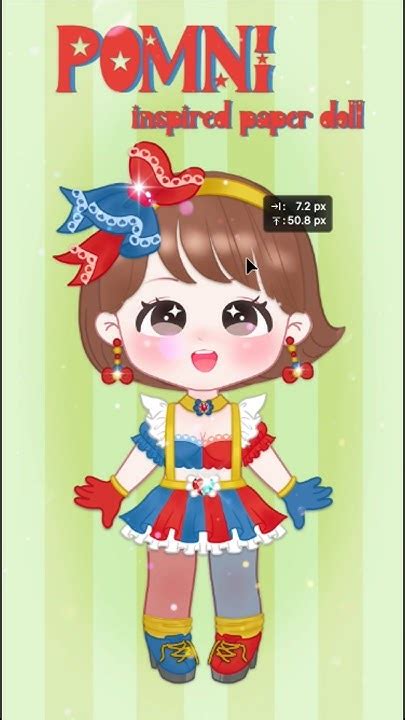 The Amazing Digital Circus Pomni Inspired Paper Doll Digitalart