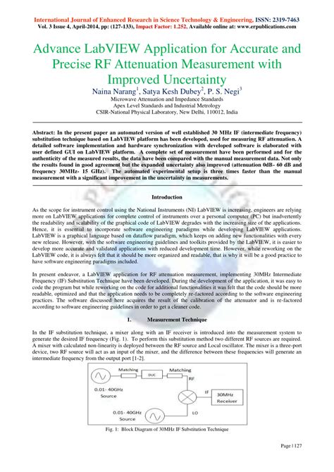 Pdf Advance Labview Application For Accurate And Precise Rf Attenuation Measurement With