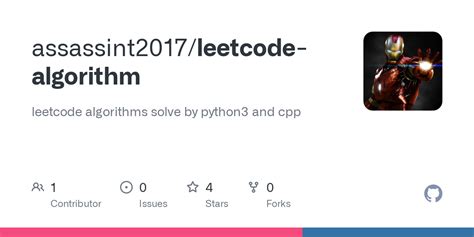 GitHub Assassint Leetcode Algorithm Leetcode Algorithms Solve By