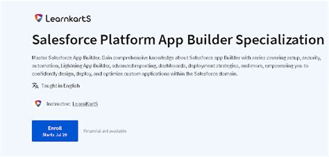 Salesforce Platform App Builder Specialization