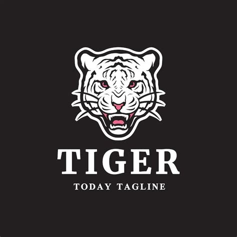 Premium Vector Tiger Face Head Mammal Predator Mascot Power Wildcat