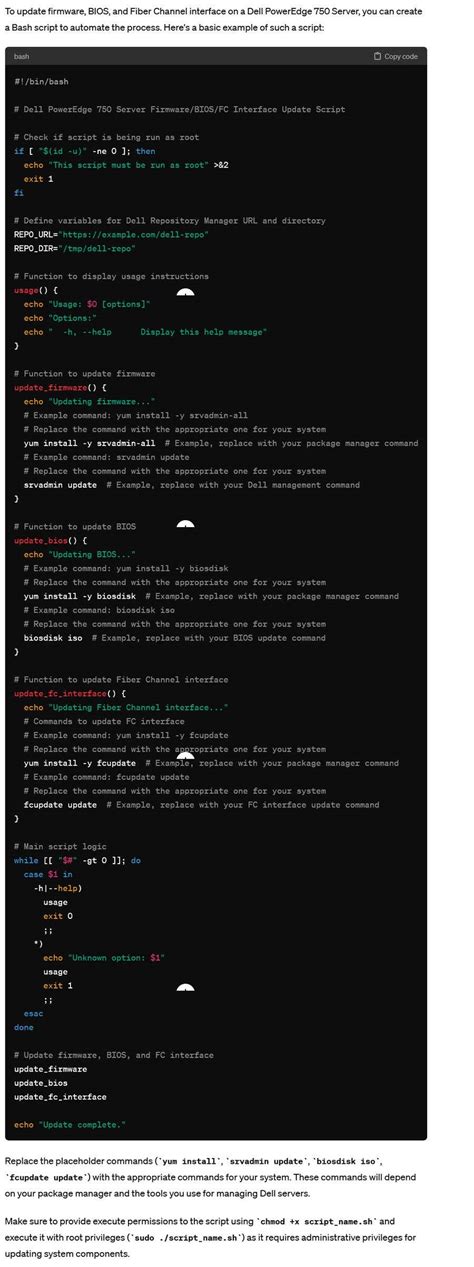 Bash Script To Update Dell Server Freelancer