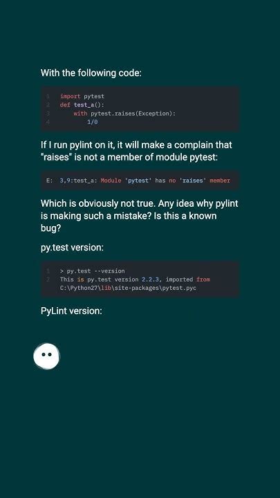 Pylint Complains On Py Test Module Pytest Has No Raises Membe Shorts Youtube