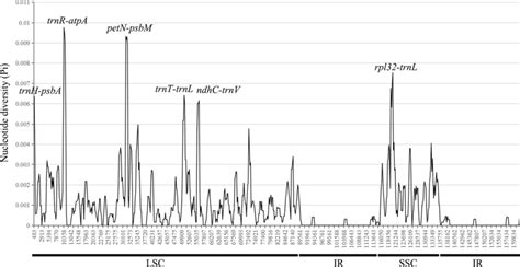 Sliding Window Analysis Of 16 Sorbus Ss Cp Genome Alignment Window