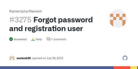 Forgot Password And Registration User · Filamentphp Filament