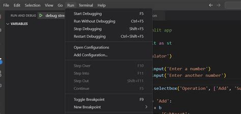 Debugging Your Streamlit Application Using Vscode
