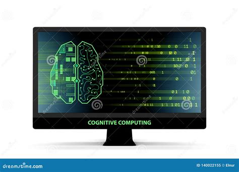 the machine learning and cognitive computing 3d rendering stock