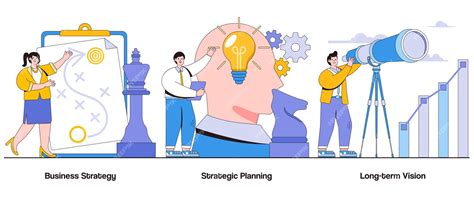 Premium Vector Business Strategy Strategic Planning Longterm Vision Concept With Character