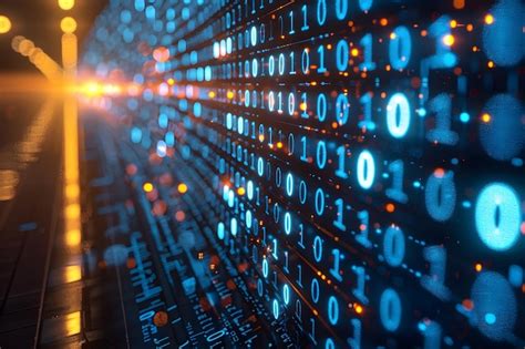 Premium Photo Intense Data Display On Computer Screen