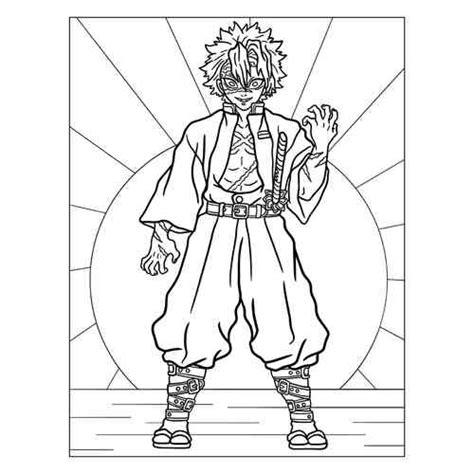 Раскраски Клинок рассекающий демонов распечатать