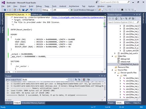 Creating An Embedded Bootloader With Visualgdb Visualgdb Tutorials