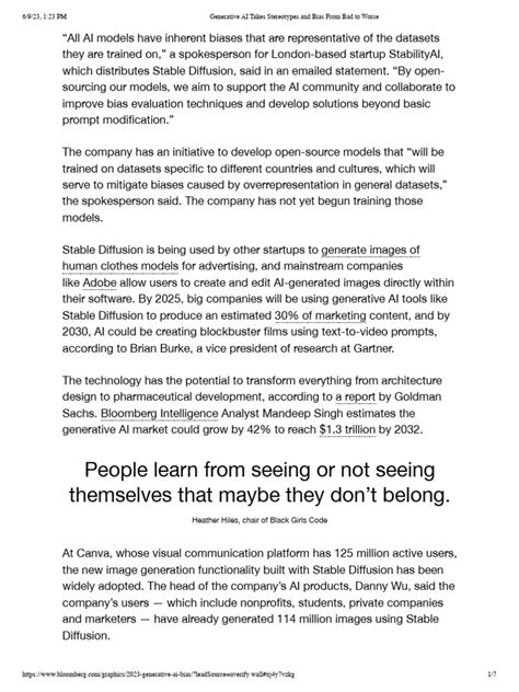 Generative Ai Takes Stereotypes And Bias From Bad To Worse Pdf