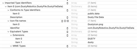 Ios Adding File Icon To Custom File Type In Xcode Stack Overflow