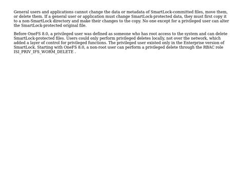 Privileged Delete Dell Powerscale Smartlock Best Practices Dell Technologies Info Hub