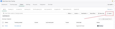 Export Orders Data