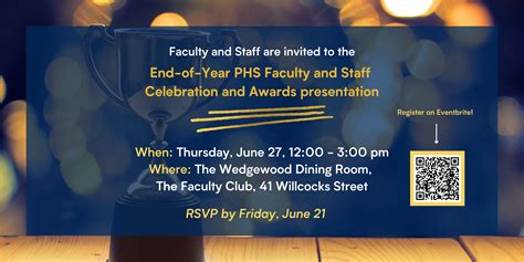 End Of Year Phs Faculty And Staff Celebration And Awards Presentation