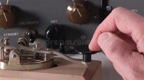 Telegraph Key Morse Code Close Up Stock Video Video Of Hardware