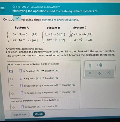 Solved O SYSTEMS OF EQUATIONS AND MATRICES Identifying The Chegg Com