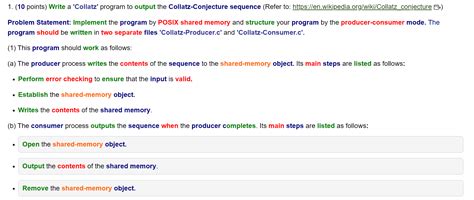 1 10 Points Write A Collatz Program To Output
