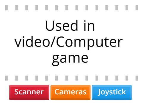 Input And Output Devices Find The Match