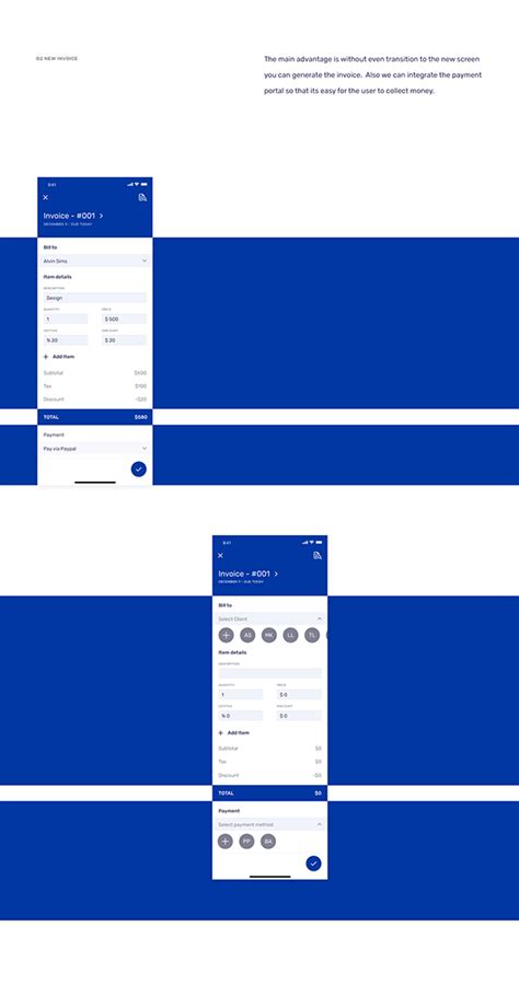 Invoice App On Behance