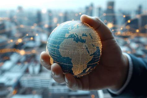 Global Networking Businessmans Hand Revealing Digital Social Media Network Diagram Stock