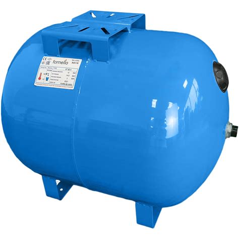 Разширителен съд за хидрофор Fornello 80 литра Хоризонтален С крака Син Максимално налягане