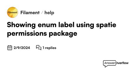 Showing Enum Label Using Spatie Permissions Package Filament