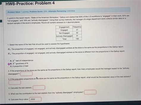 Solved HW Practice Problem Problem Value Points Chegg Com