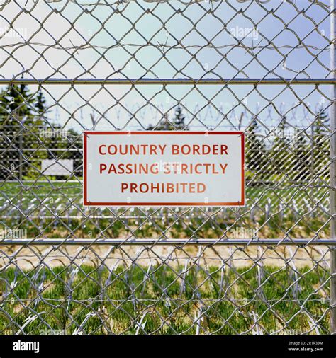 Boundary Fence Between Two Countries Illegal Refugees Migrations Preservation Borderland