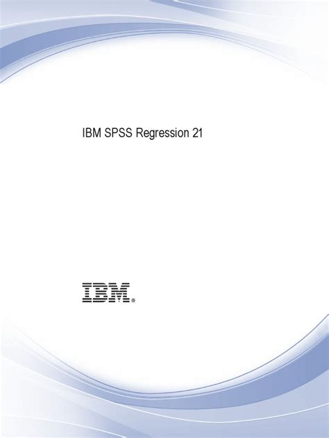 Ibm Spss Regression Pdf Regresión Logística Análisis De Regresión