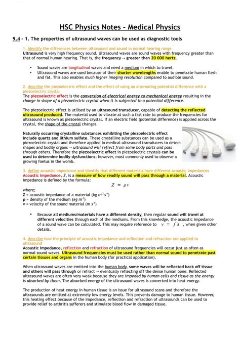 Hsc Physics Medical Physics Physics Year 12 Hsc Thinkswap