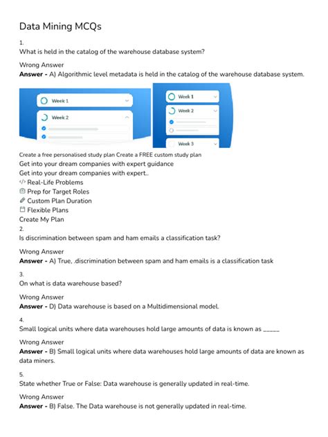 Top 50 Data Mining Mcqs Pdf
