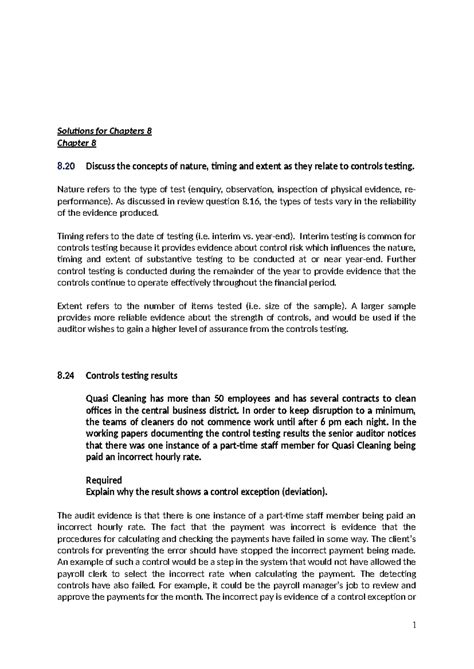Module 8 Solution Lecture Notes Solutions For Chapters 8 Chapter 8