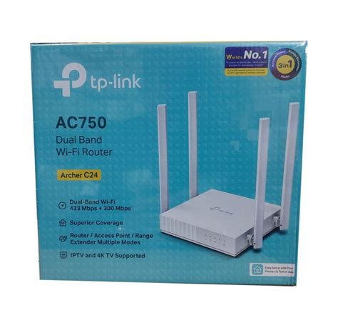 Wireless Or Wi Fi White Tp Link Archer C24 Ac750 Dual Band Wifi Router