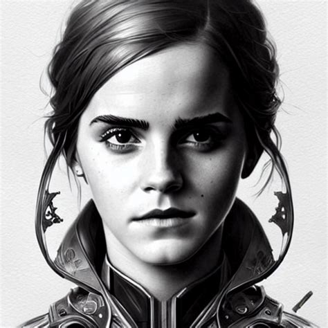 Krea Ai Beautiful Emma Watson In A Power Armor Western C