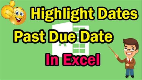 How To Highlight Dates That Are Past The Due Date In Ms Excel Ms